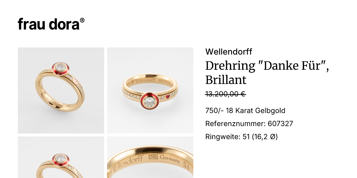 Wellendorff Drehring "Danke Für", Brillant - Gebraucht und aufbereitet kaufen | Frau Dora