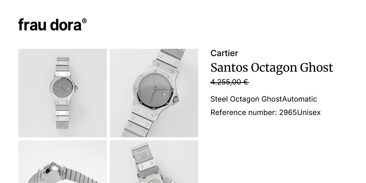 Cartier Santos Octagon Ghost - Buy pre-owned and refurbished | Frau Dora