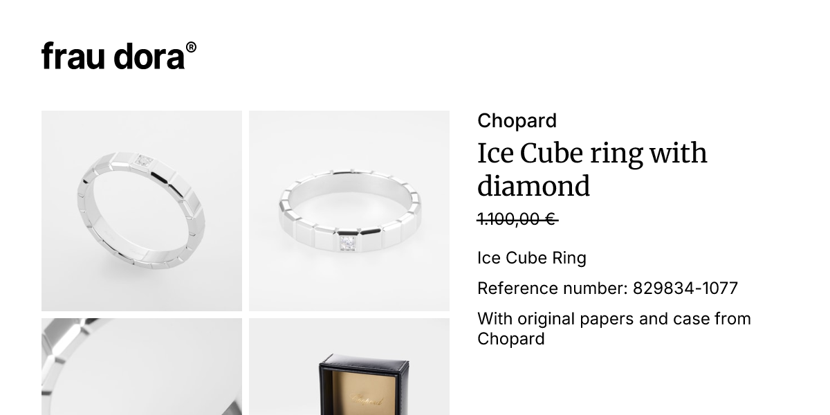 Chopard Ice Cube ring with diamond - Buy pre-owned and refurbished ...