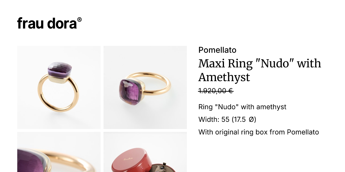 Pomellato Maxi Ring "Nudo" with Amethyst - Buy pre-owned and ...