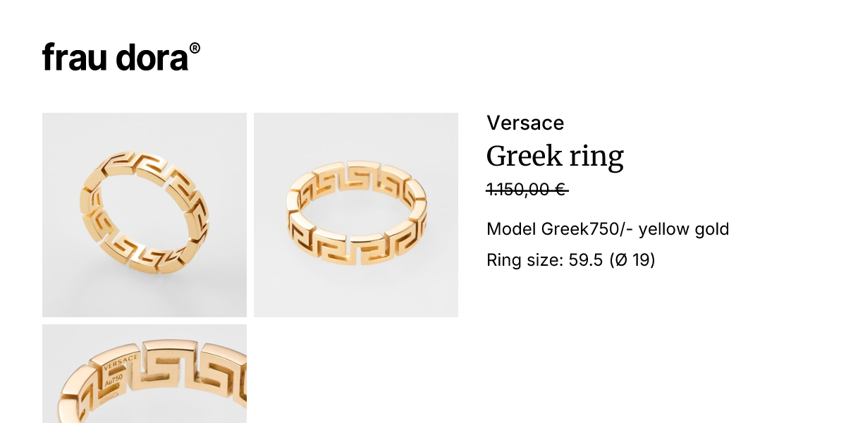Versace Greek ring - Buy pre-owned and refurbished | Frau Dora