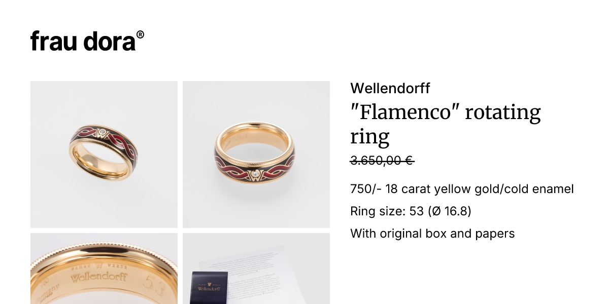 Wellendorff "Flamenco" rotating ring - Buy pre-owned and refurbished ...