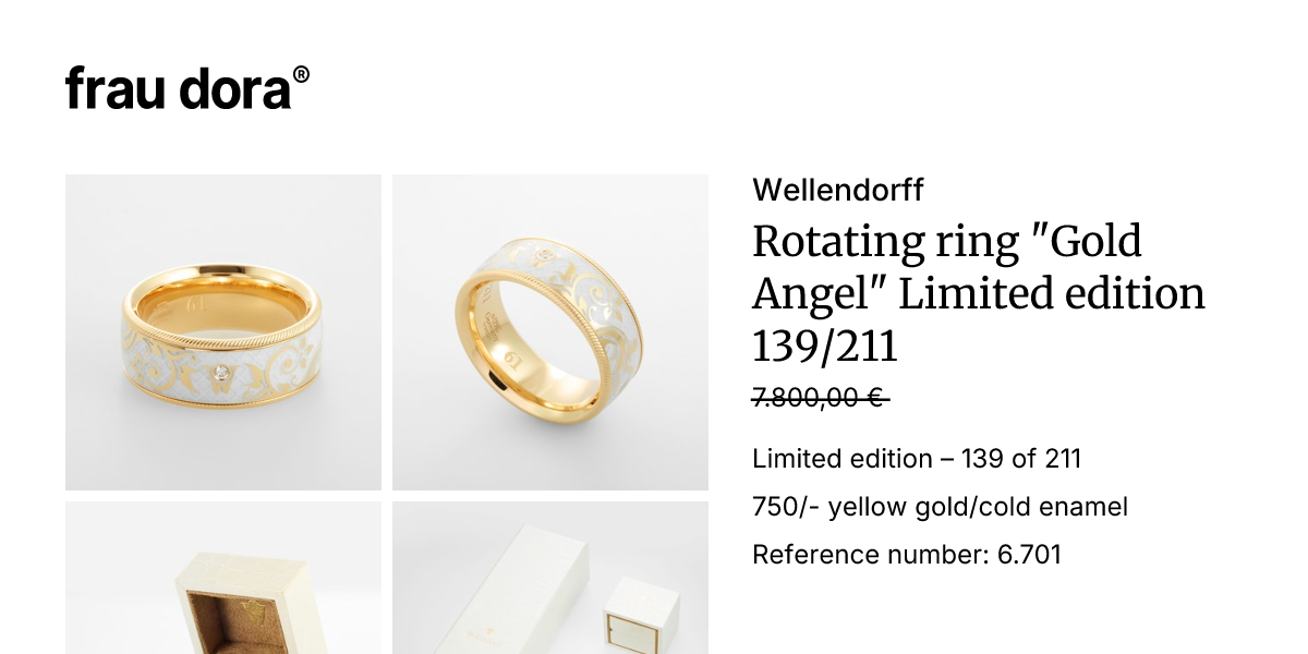 Wellendorff Rotating ring "Gold Angel" Limited edition 139/211 - Buy ...