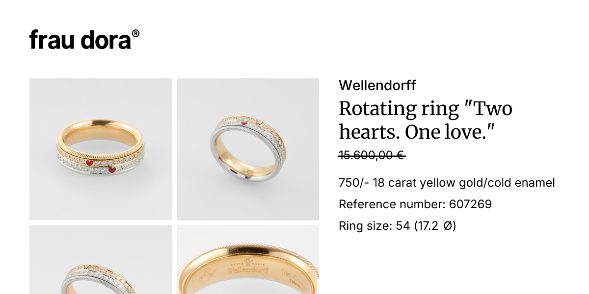 Wellendorff Rotating ring "Two hearts. One love." - Buy pre-owned and ...